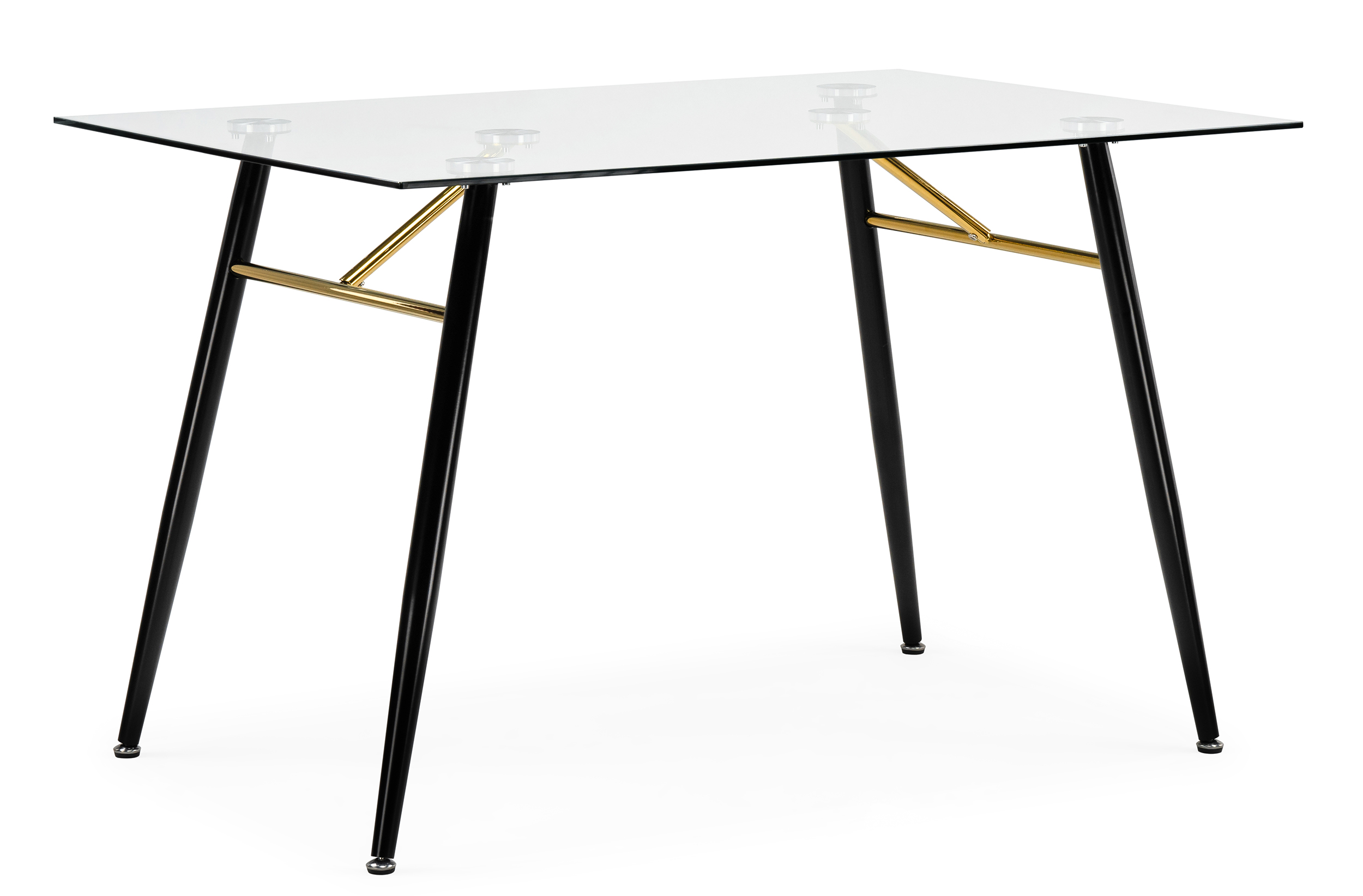 Стеклянный стол Woodville Holms 120x80x75 clear / black