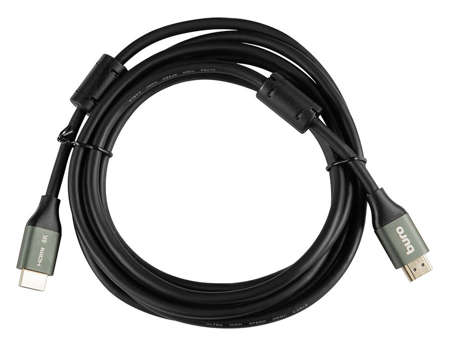 Кабель BURO HDMI - HDMI 3м Black (BHP-HDMI-2.1-3G)