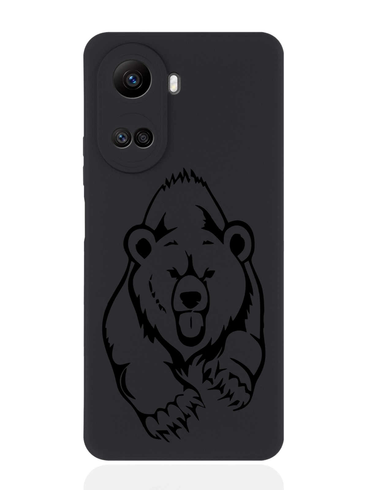 Чехол MustHaveCase для Huawei Nova 10SE Медведь черный