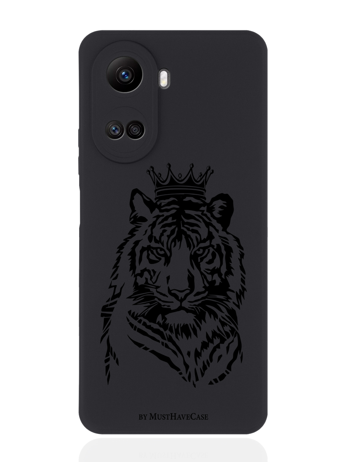 Чехол MustHaveCase для Huawei Nova 10SE Тигр с Короной черный