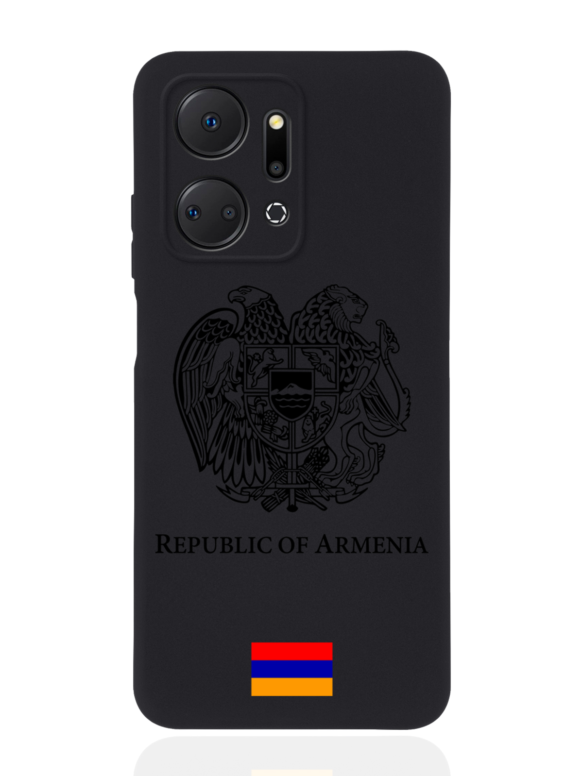Чехол SignumCase для Honor X7a Черный лаковый Герб Армении черный