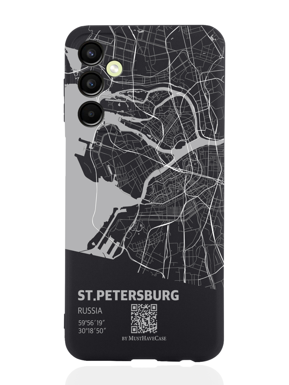 Чехол MustHaveCase для Samsung Galaxy A24 Карта Санкт-Петербурга черный