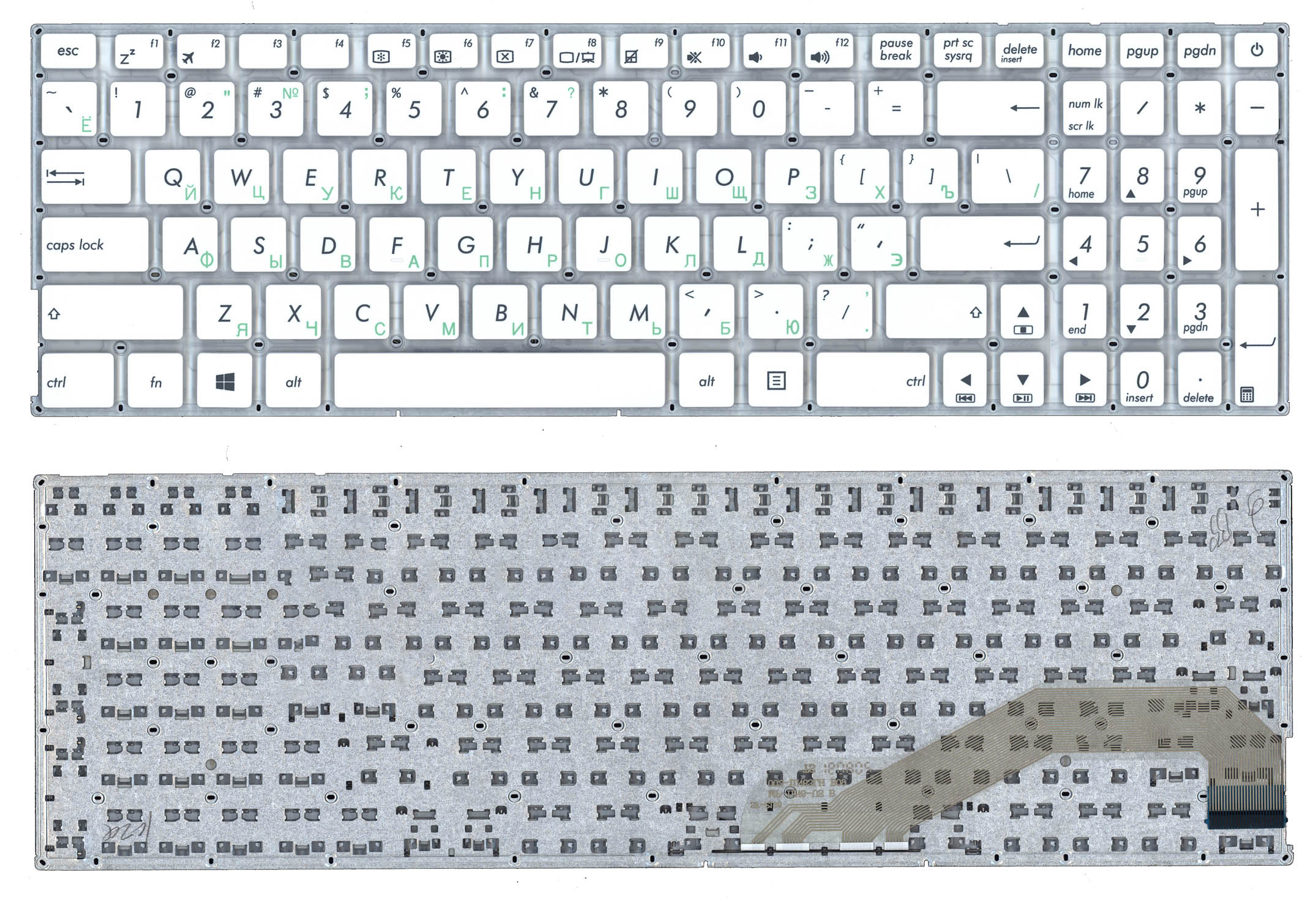 Клавиатура OEM для ноутбука Asus X540/X540L/X540LA/X540CA/X540SA белая