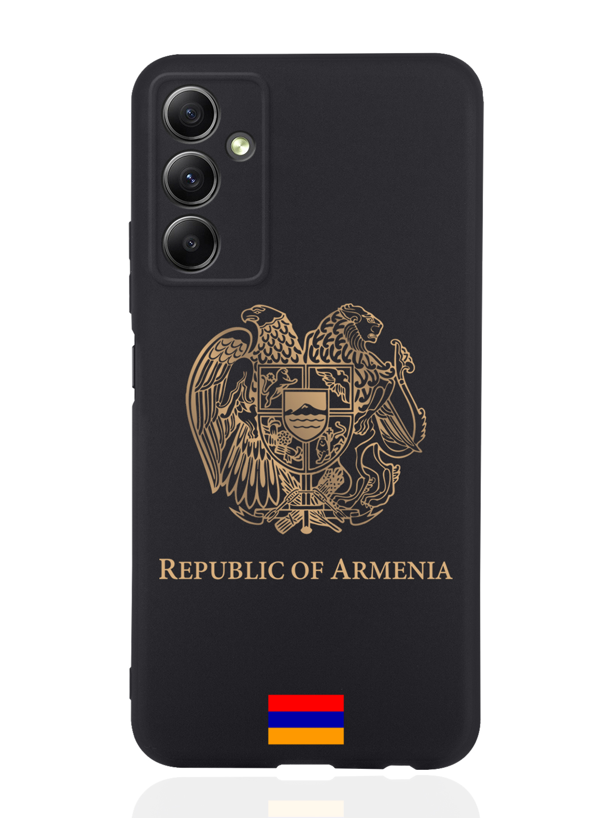 Чехол SignumCase для Samsung Galaxy A34 Золотой Герб Армении черный