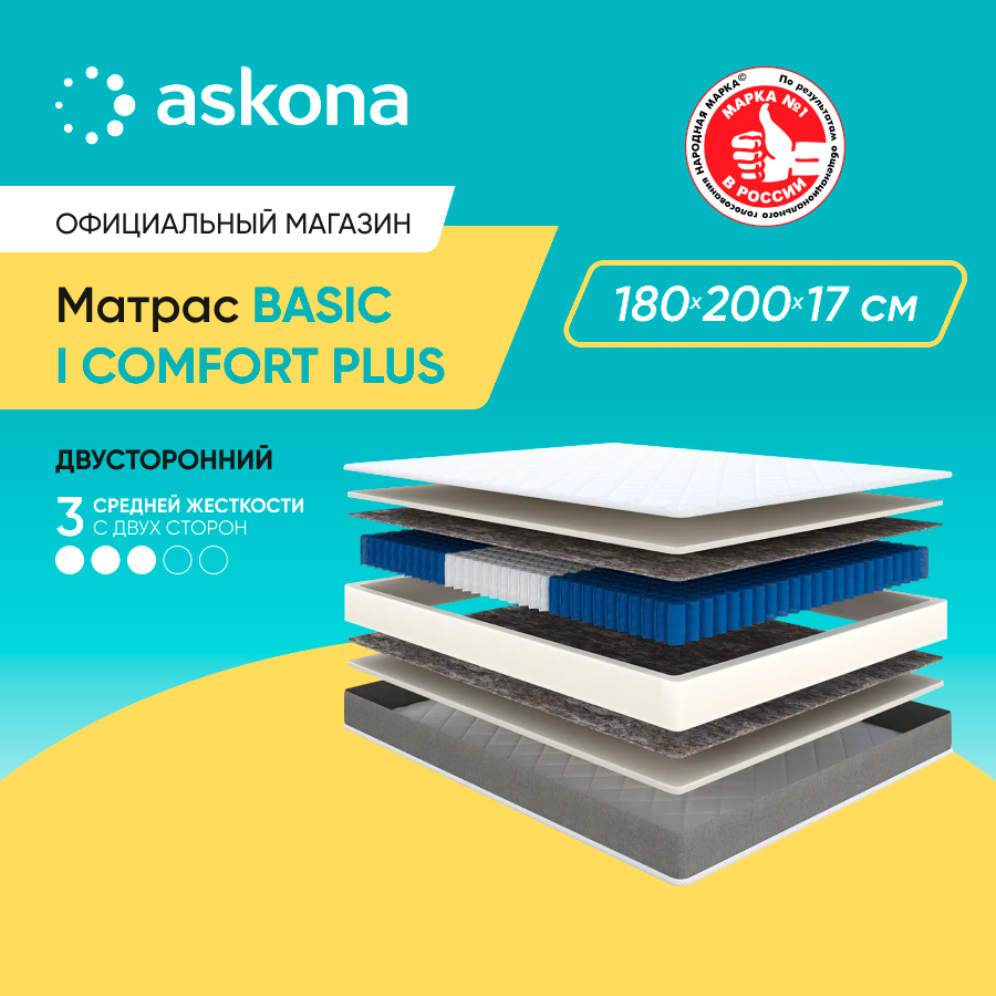 Матрас Askona Basic i Comfort Plus 180х200