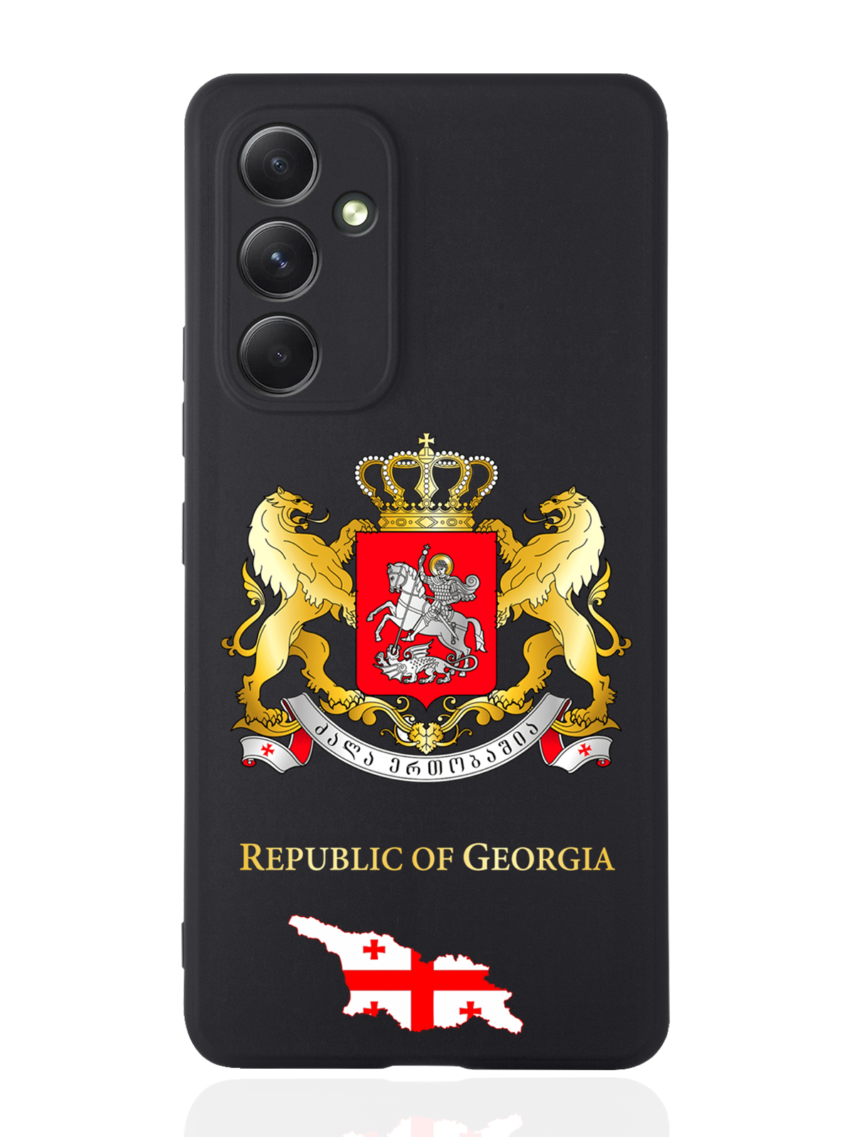 Чехол SignumCase для Samsung Galaxy A54 Герб Грузии черный