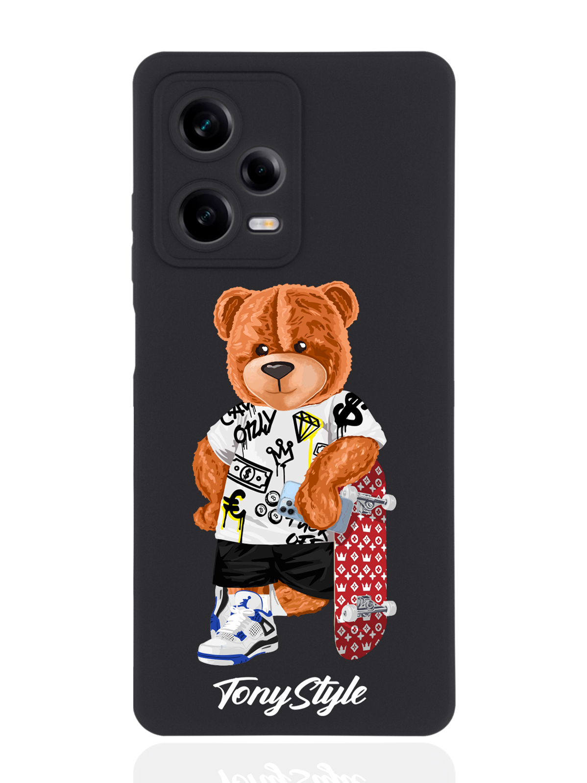 Чехол Tony Style для Xiaomi Redmi Note 12 Pro Tony Style со скейтом черный