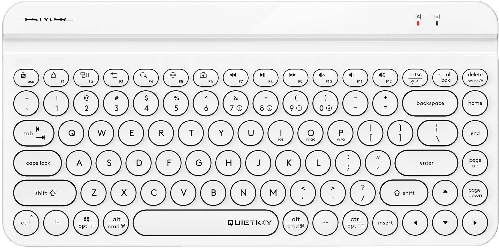 Беспроводная клавиатура A4Tech Fstyler FBK30 White