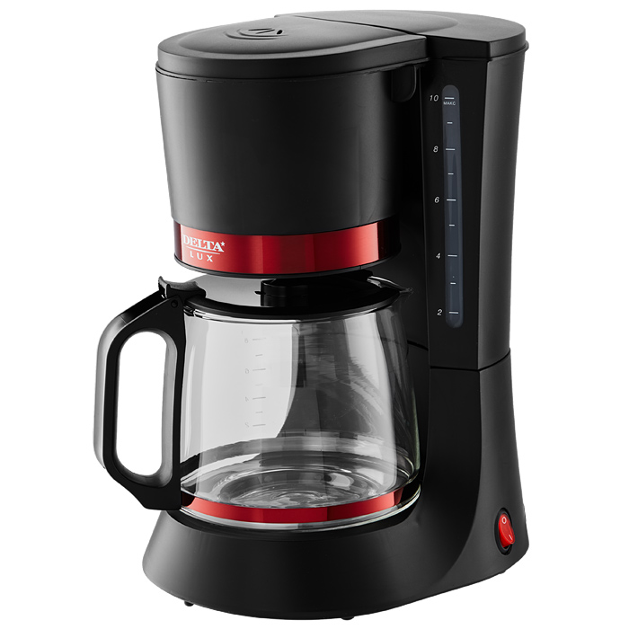 Кофеварка капельного типа Delta LUX DL-8152 Black Red