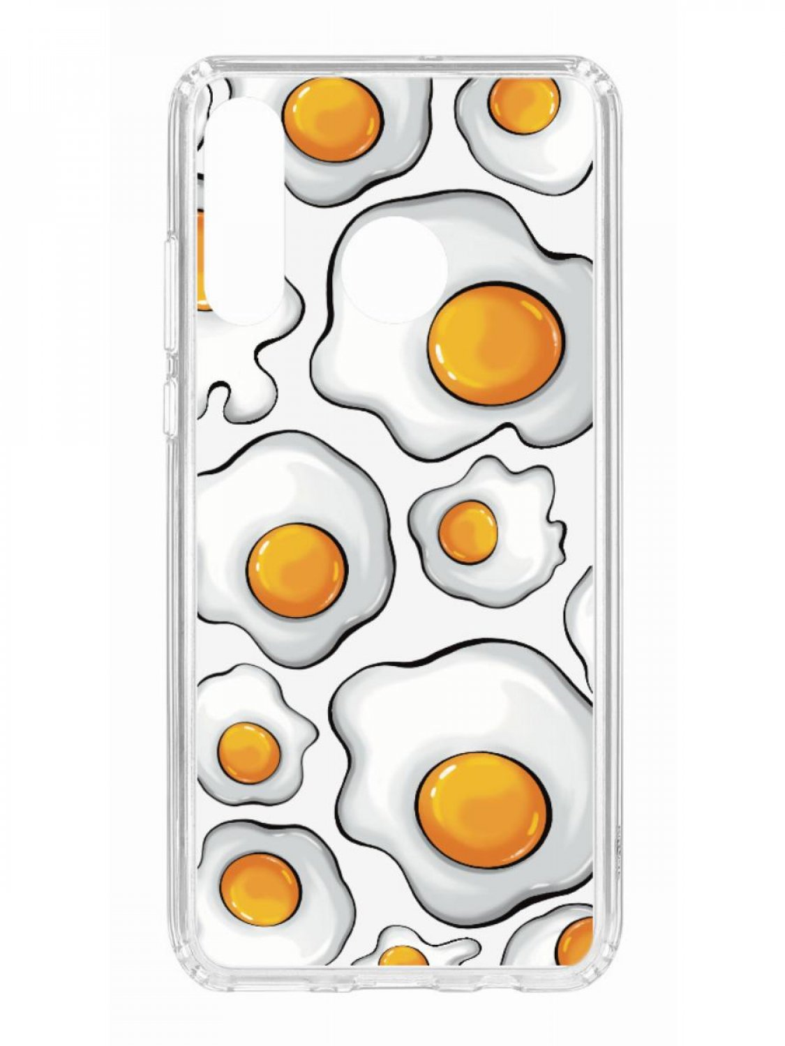 Противоударный чехол для Huawei P30 Lite Kruche Print Глазунья прозрачный с рисунком
