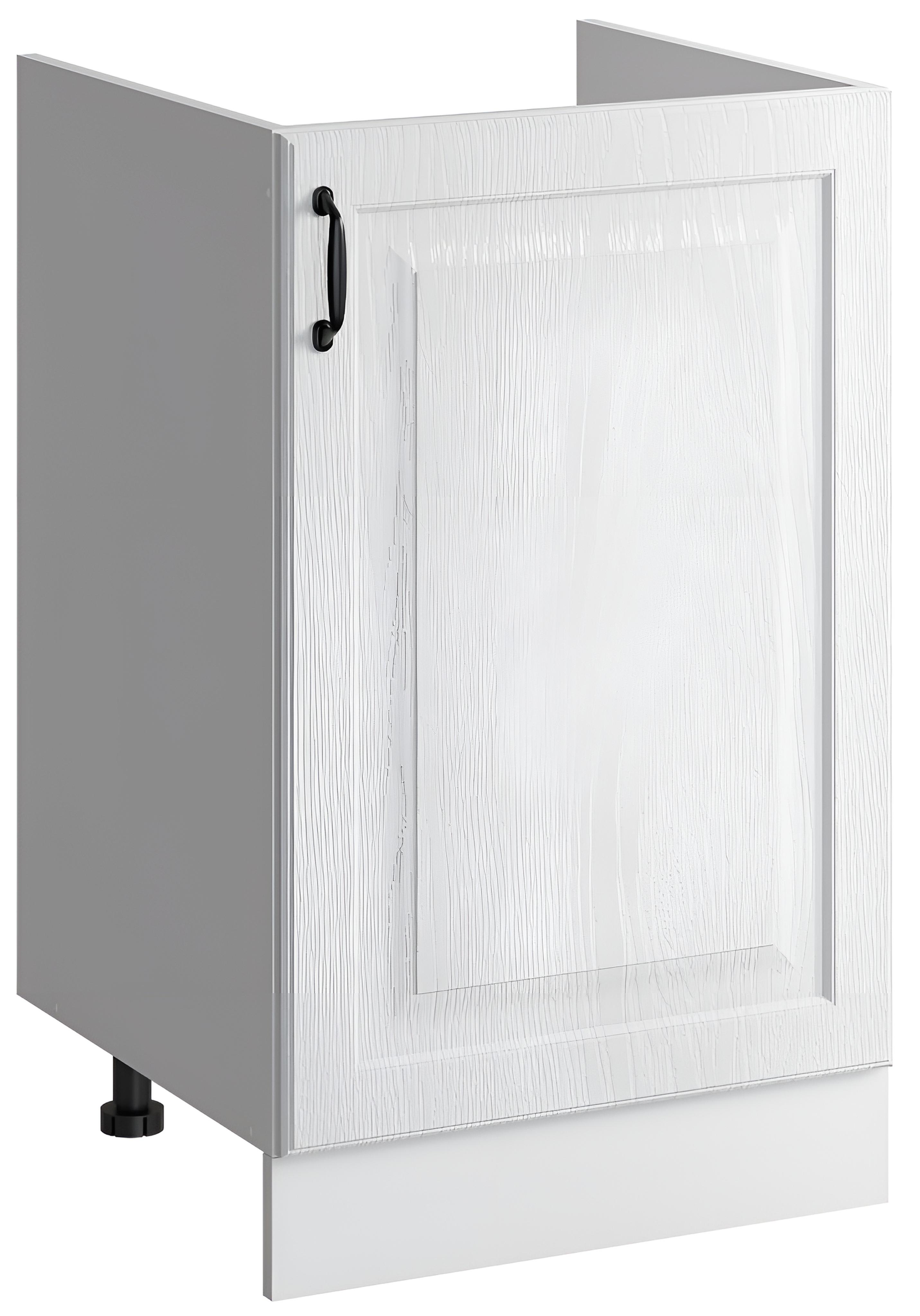 Кухонный напольный шкаф для мойки BV Romeo МДФ белый 50x47x82