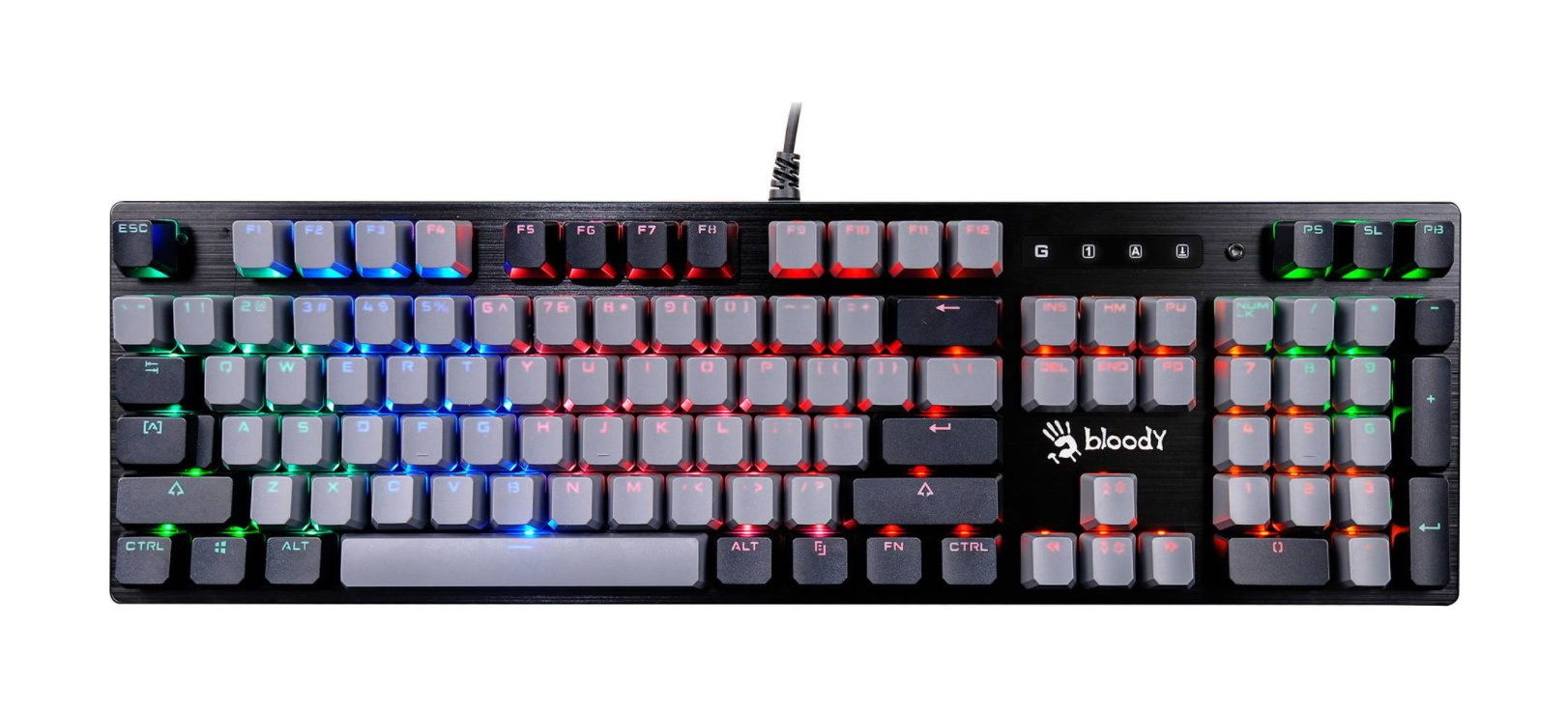 Проводная игровая клавиатура A4Tech Bloody B828N Black/Gray