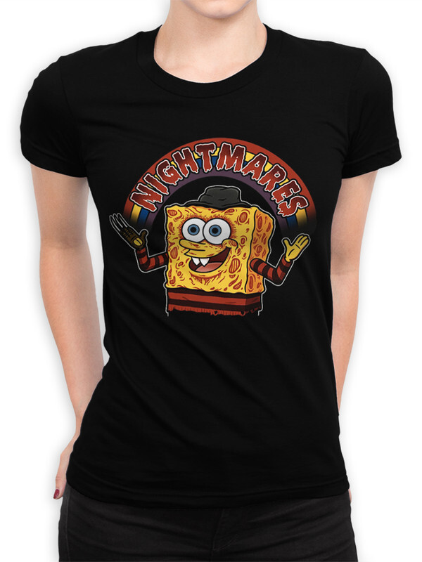 Футболка женская DS Apparel Губка Спанч Боб - Фредди Крюгер 322865-1 черная XL