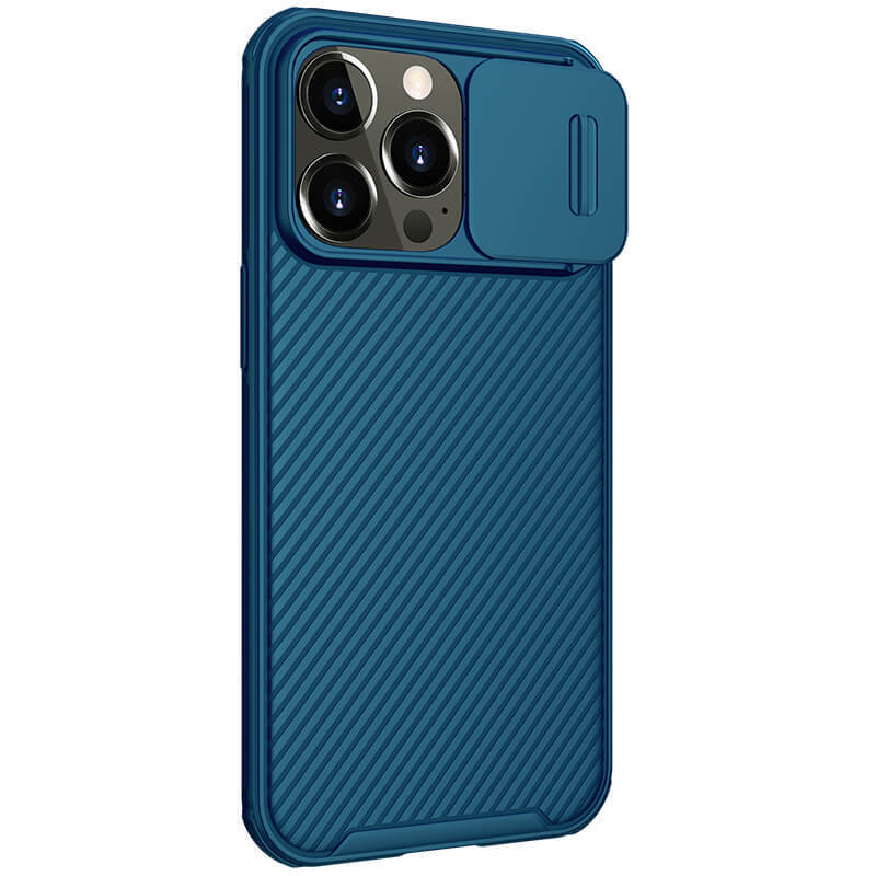 Чехол Magnetic Case Nillkin CamShield Pro с защитой камеры для iPhone 13 Pro (синий)