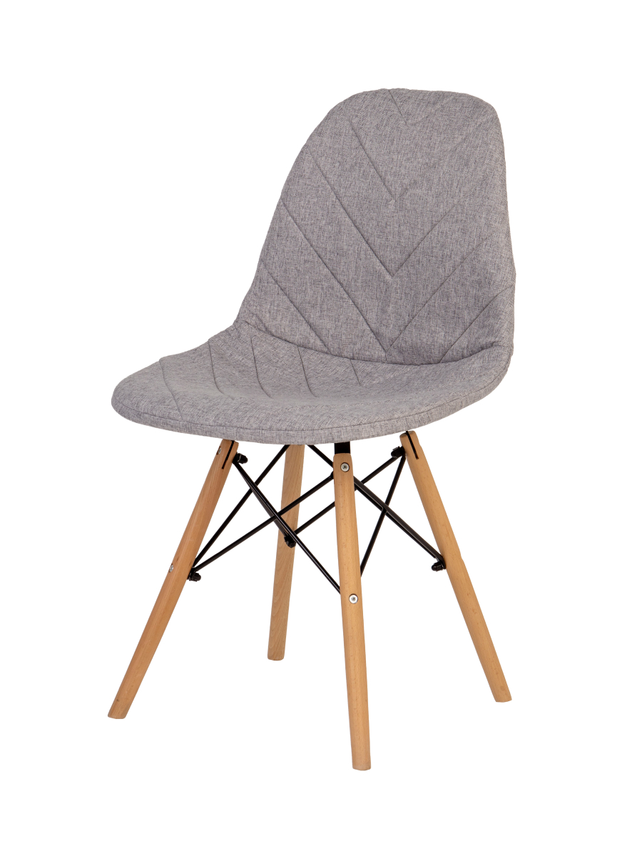 Чехол LuxAlto на стул со спинкой Eames, Aspen, Giardino, Серый, 2 шт. (11529)