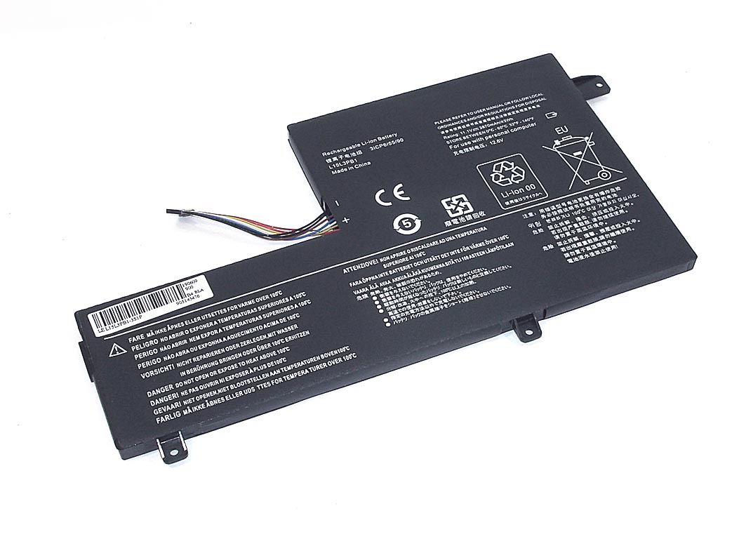 Аккумуляторная батарея для ноутбука Lenovo Chromebook (L15L3PB1-3S1P) 11.1V 43Wh OEM черна