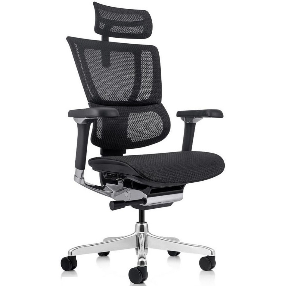 Ортопедическое офисное кресло Falto IOO 2 Pro Electro (черное, крестовина металл)