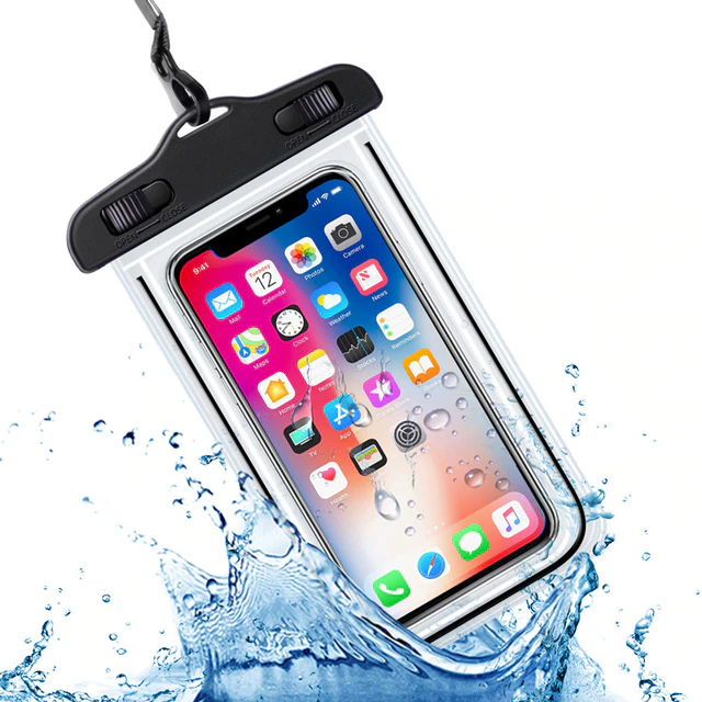 Водонепроницаемый чехол для телефона Qvatra Waterproof Case Neon черный 3 штуки