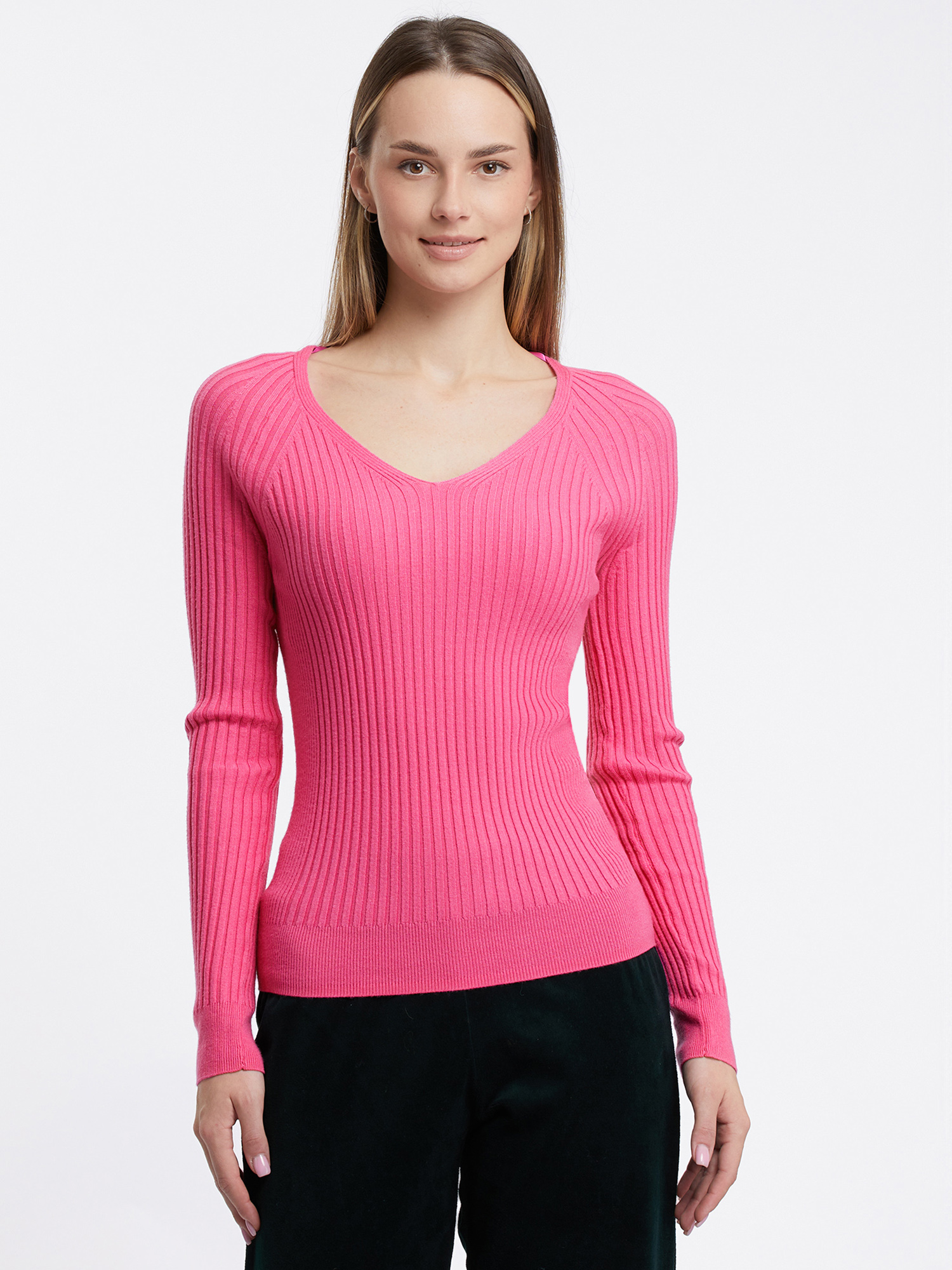 Пуловер женский oodji 63812692 розовый XS