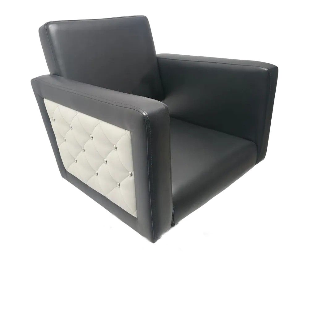 Парикмахерское кресло Мебель Бьюти Рок черно-белый 65х61х59