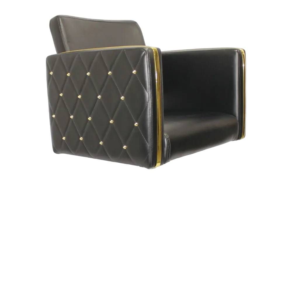 Парикмахерское кресло Мебель Бьюти Голдиум черный 65х50х57