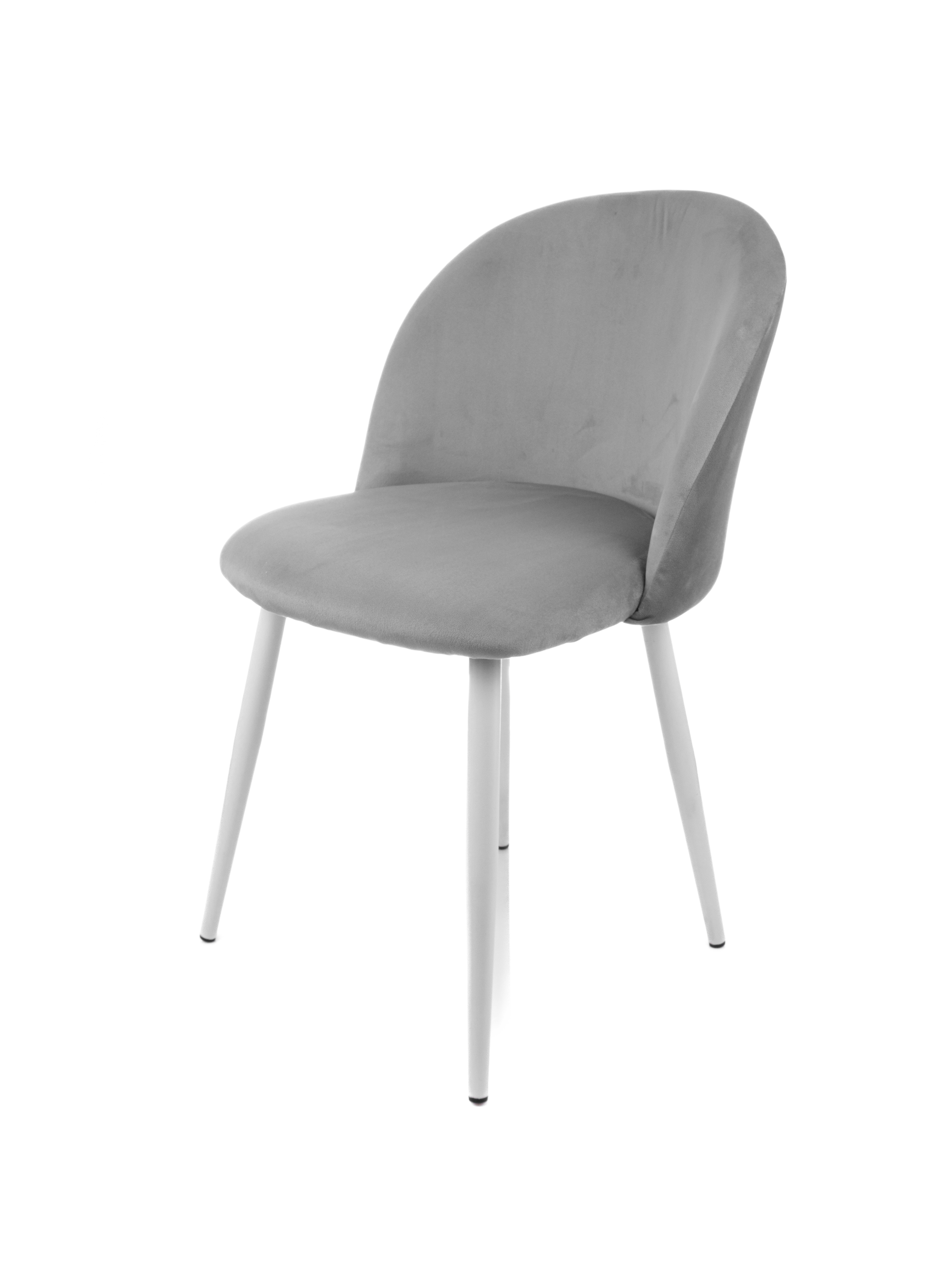 Комплект стульев Бари, 23070744 серый/белые ножки (2 шт)