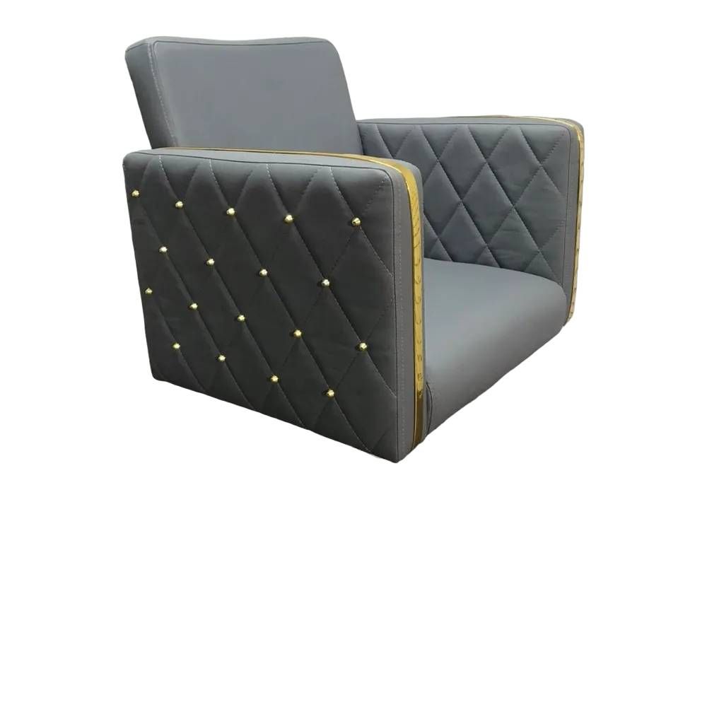 Парикмахерское кресло Мебель Бьюти Голдиум II серый 65х50х57