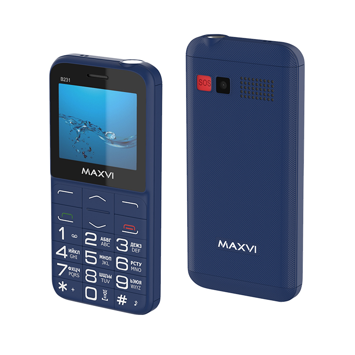 Мобильный телефон Maxvi B231 Blue