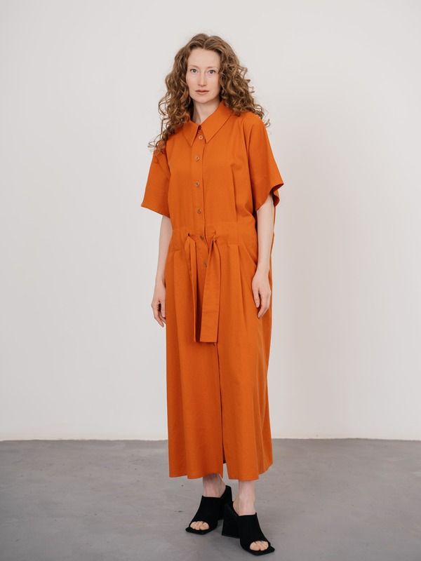 Платье женское Модный дом Виктории Тишиной Лили оранжевое M