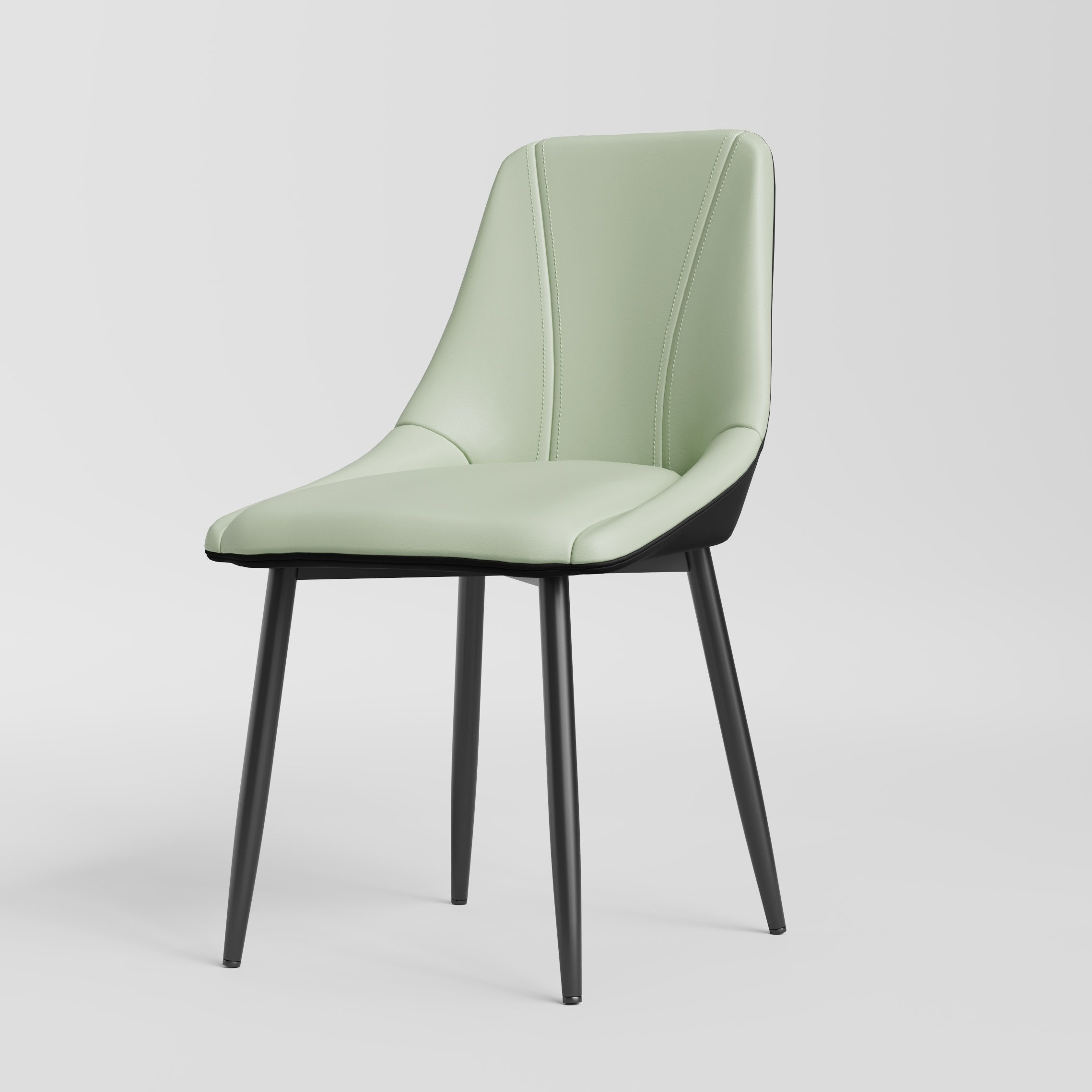 Мягкий стул для кухни HESBY Harmony Whirl 4 шт, светло-зеленый