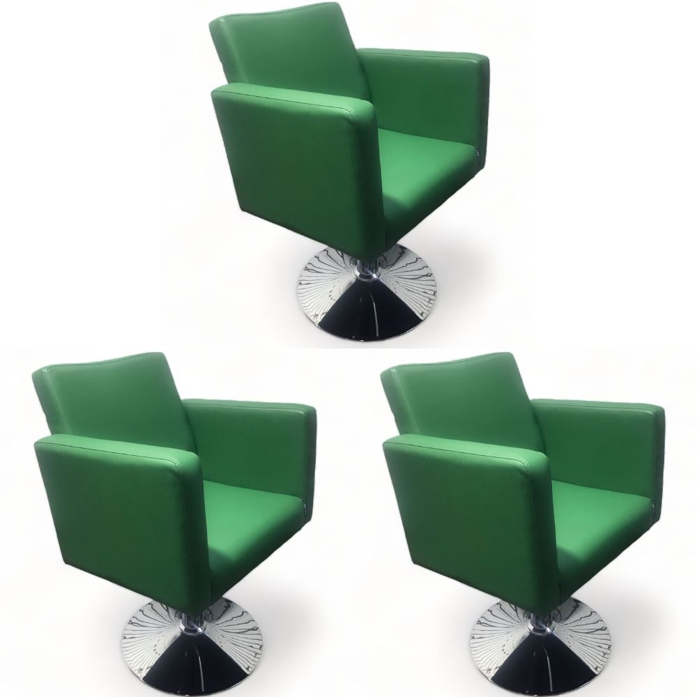 Парикмахерское кресло Сири, Зеленый, 3 кресла