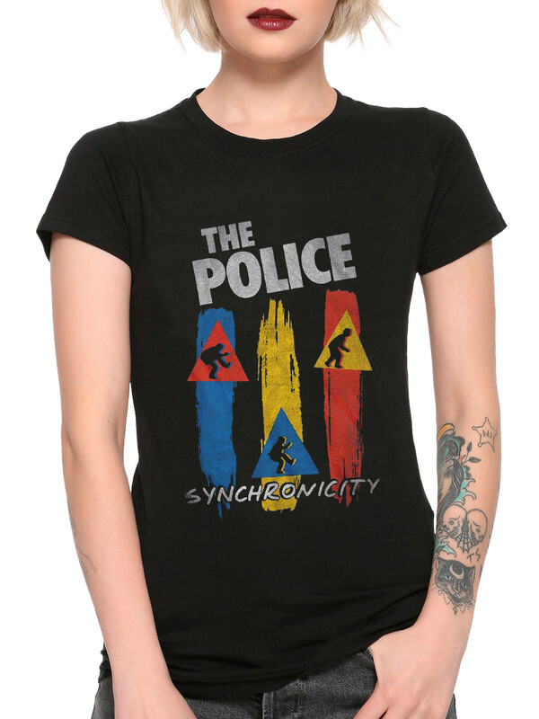 Футболка женская Design Heroes The Police - Synchronicity черная 3XL