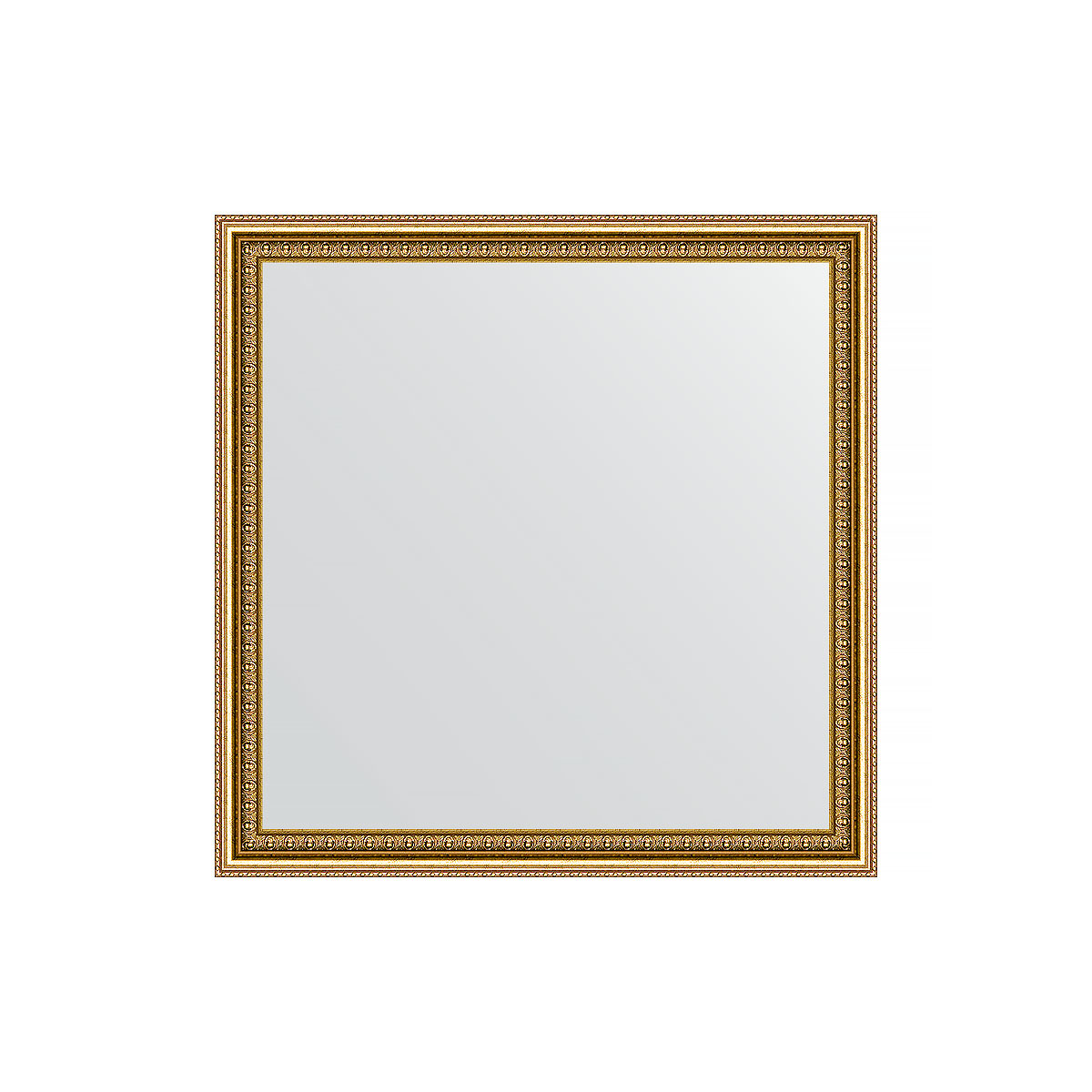 Зеркало в раме 62x62см Evoform BY 0777 бусы золотые