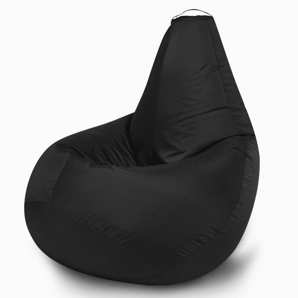 Кресло мешок груша XL Компакт, оксфорд, черный