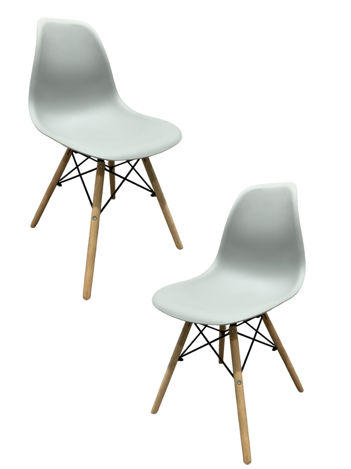 Комплект стульев Eames ВМН-А305, 2 шт, светло-серый
