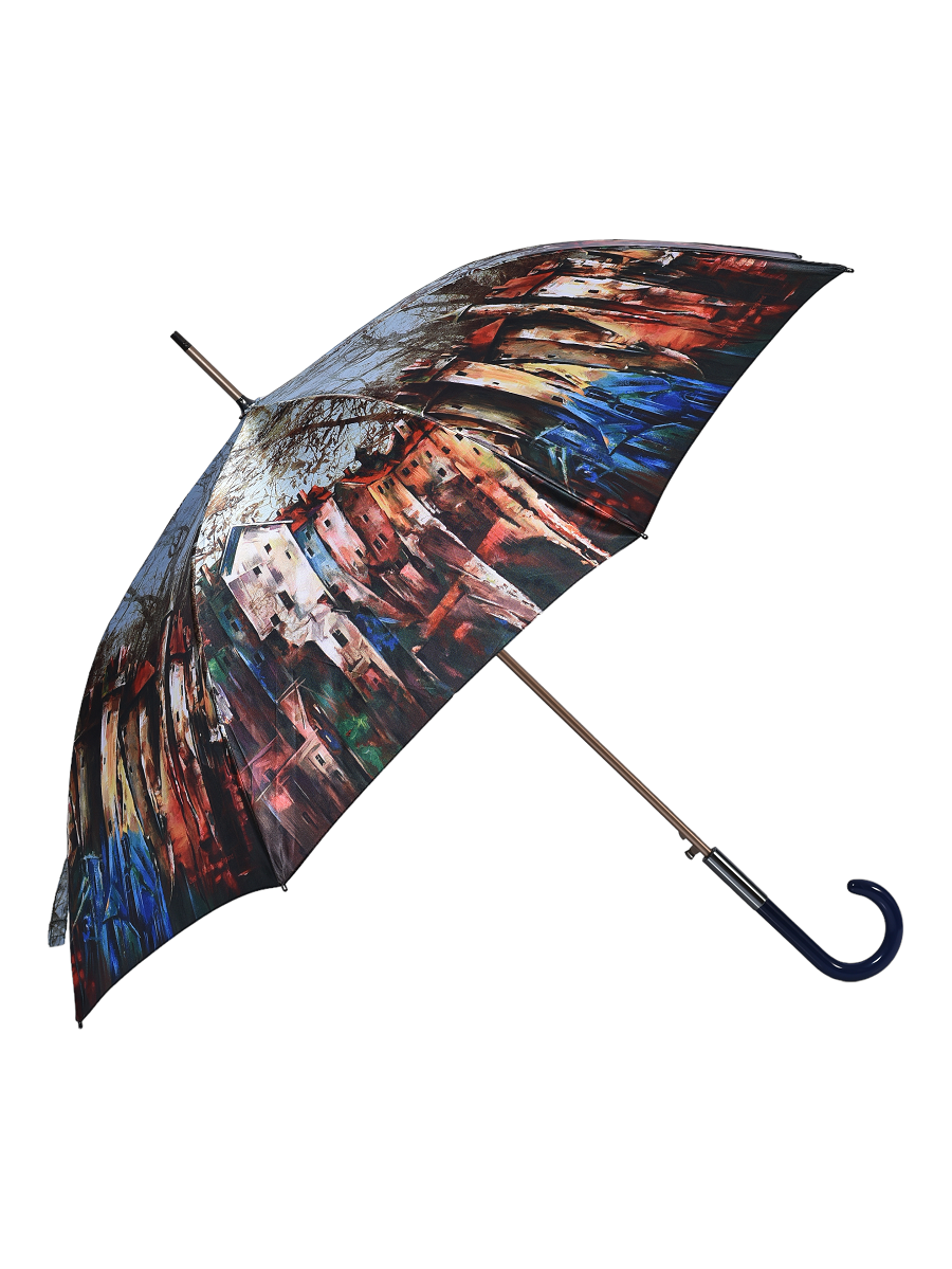 Зонт женский ZEST 21664 сине-серый