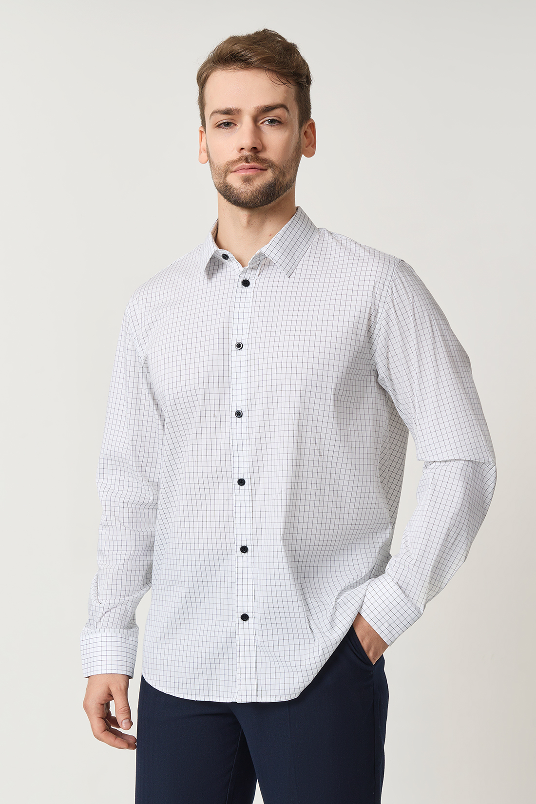 Рубашка мужская Baon B6623501 белая M