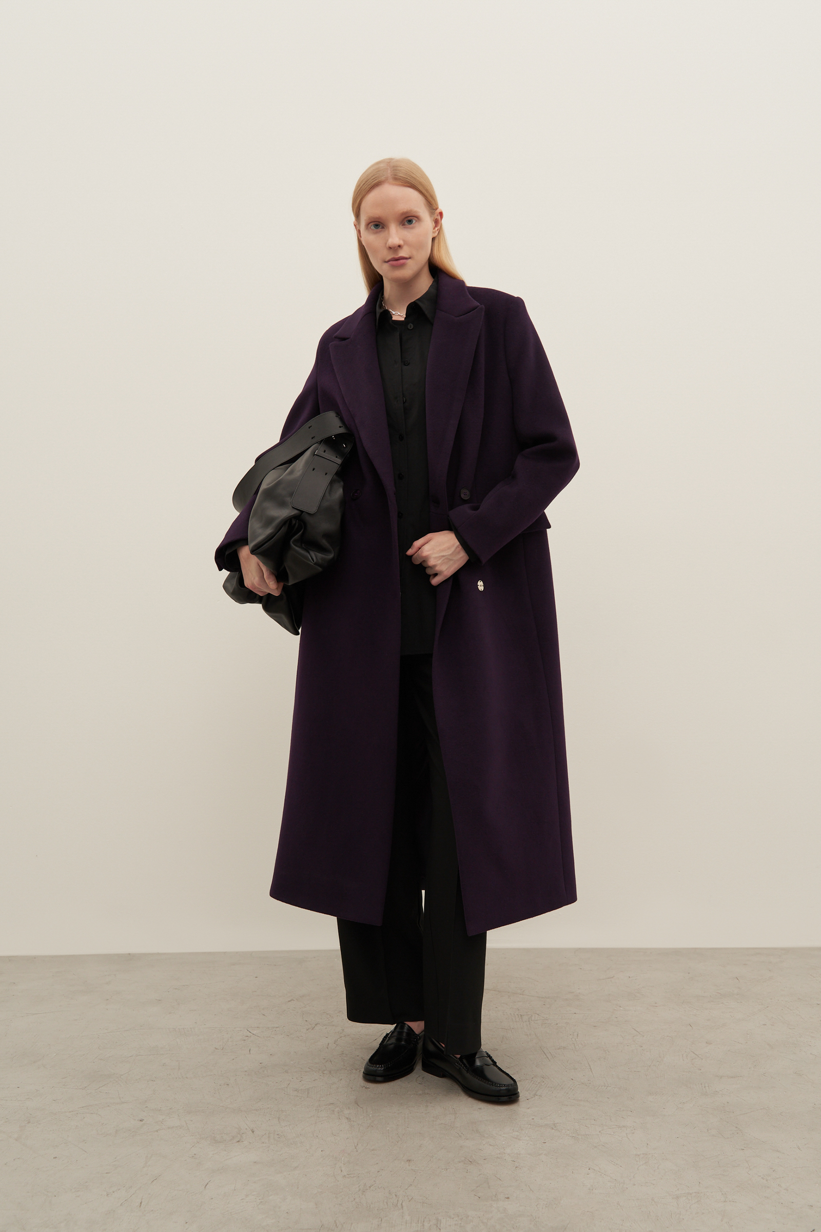 Пальто женское Finn Flare FAD11024 фиолетовое S
