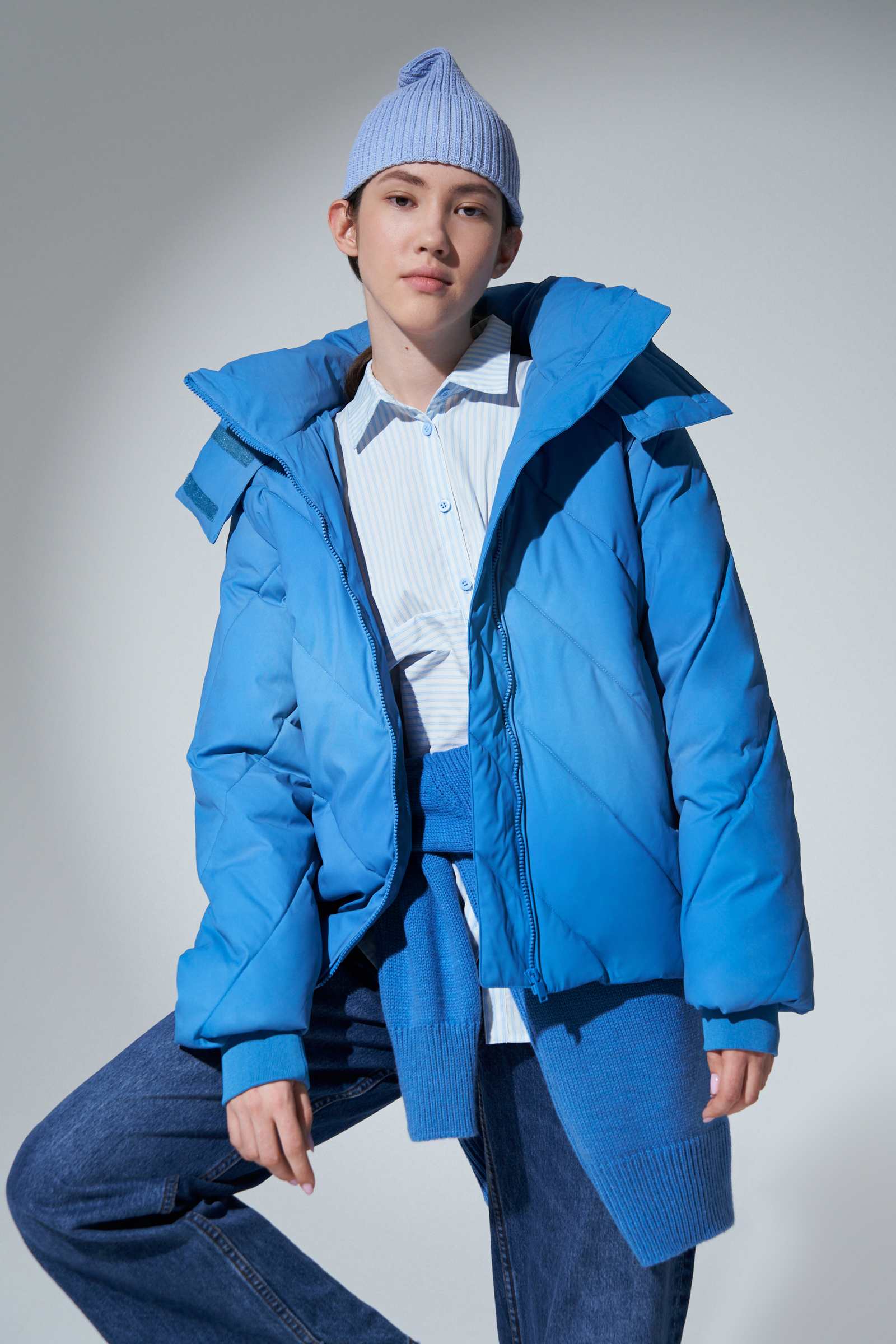 Куртка женская Finn Flare FAD11066 голубая XL