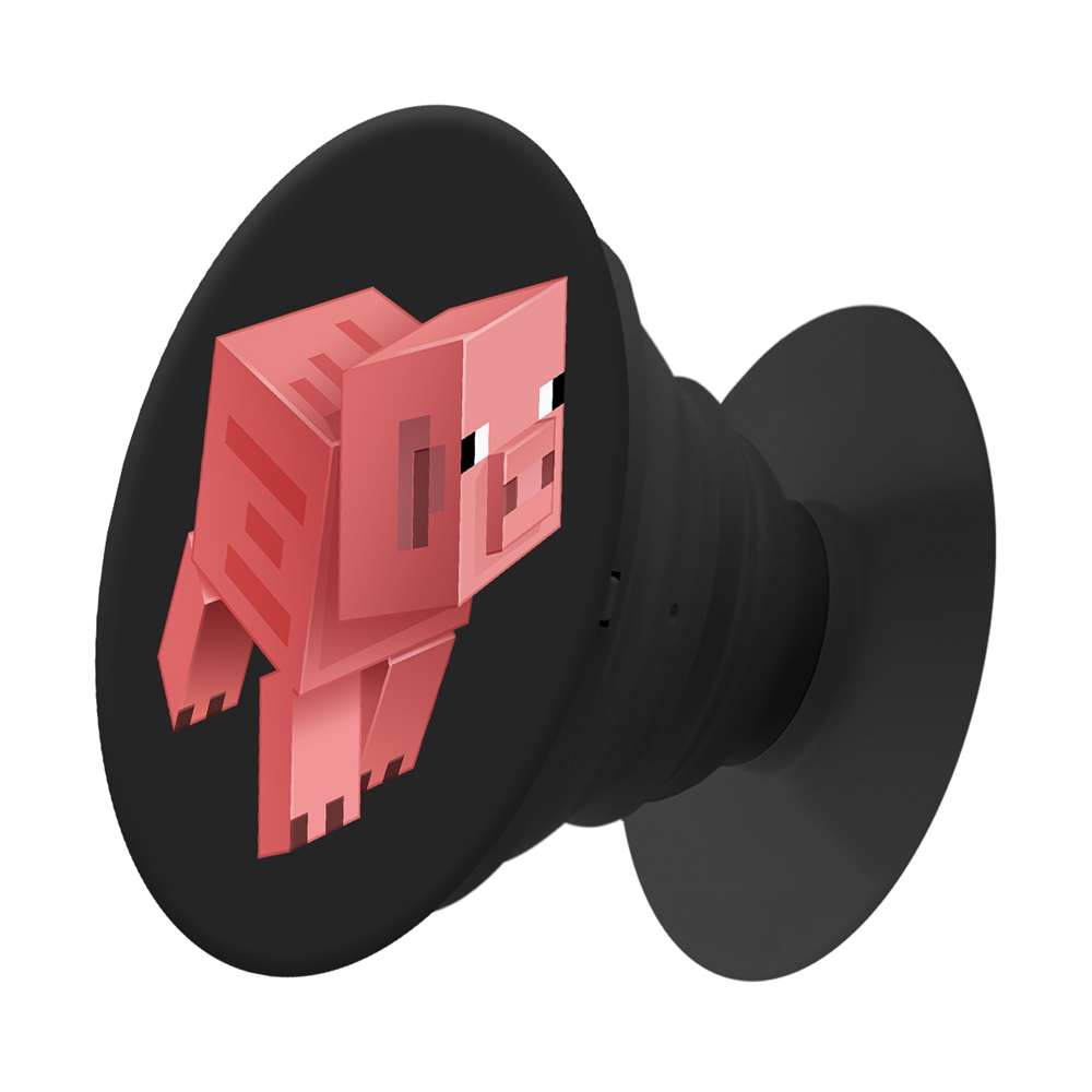 Пластмассовый держатель Krutoff для телефона Попсокет Minecraft - Свинка